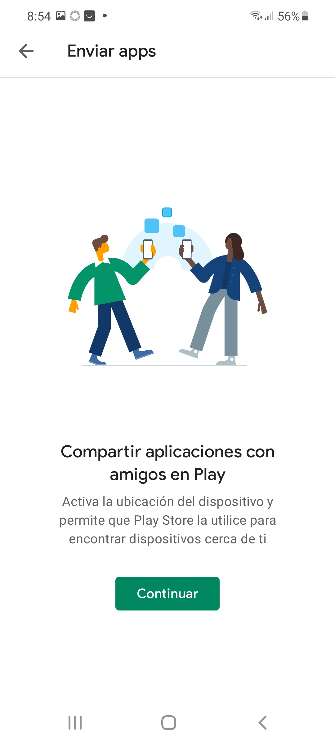 Google Play añade "Compartir con Nearby" para compartir apps